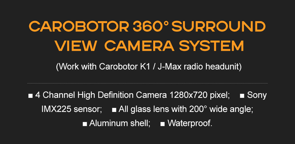 Carobotor 360° surround view camera system for jeep wrangler JL & Glad