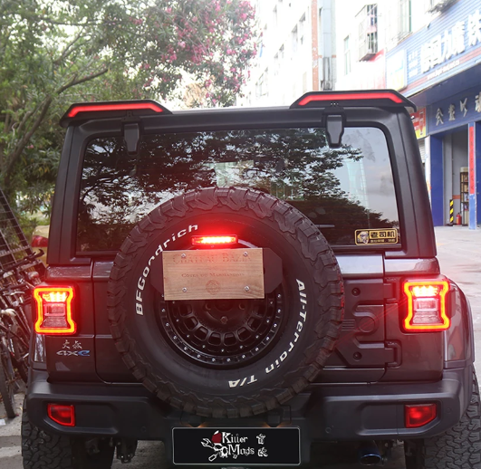 Dual Rear Spoiler With LED Lights For Jeep Gladiator & JL 2018 - 2024